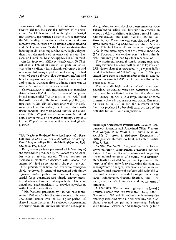 (PDF) Tibia Fractures Produced from the Impact of a Baseball Bat