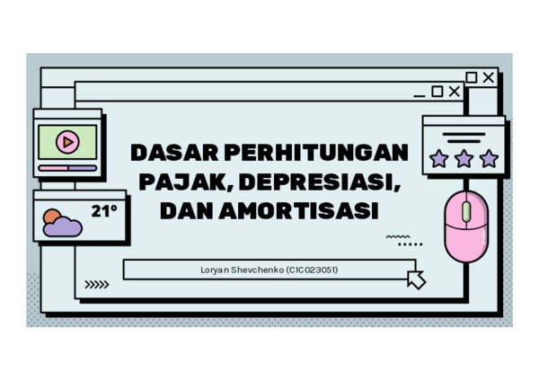 (PDF) Dasar perhitungan pajak^J Depresiasi^J dan Amortisasi
