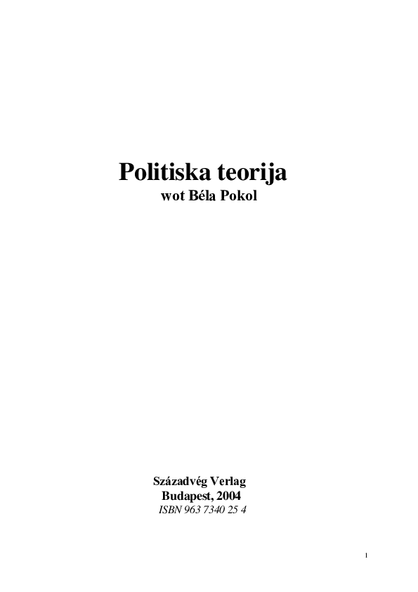 (PDF) Politiska teorija