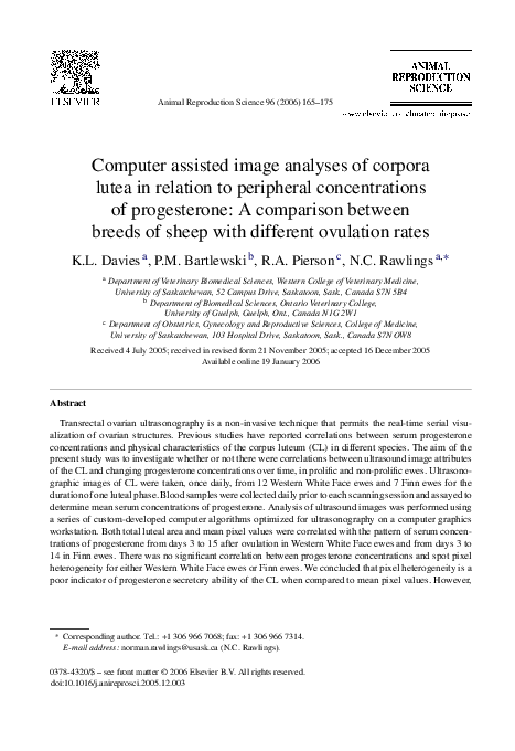(PDF) Computer assisted image analyses of corpora lutea in relation to peripheral concentrations ...