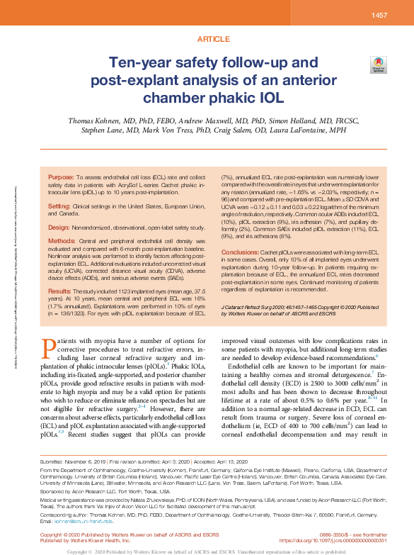 (PDF) Ten-year safety follow-up and post-explant analysis of an ...