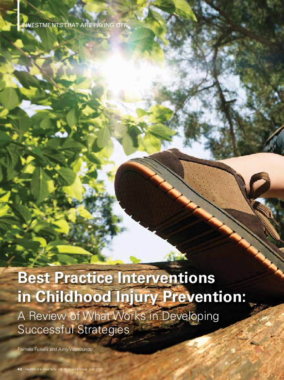 (PDF) Best Practice Interventions in Childhood Injury Prevention: A ...