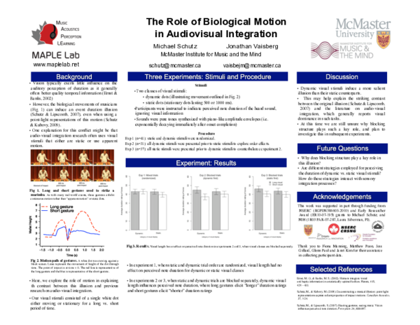 (PDF) The role of biological motion in audio-visual integration