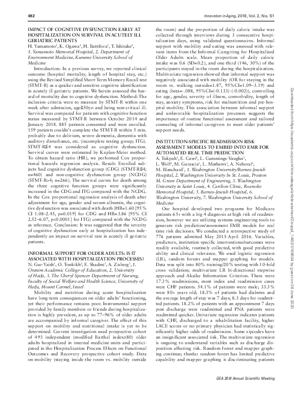 (PDF) Institution-Specific Readmission Risk Assessment Models to Embed ...