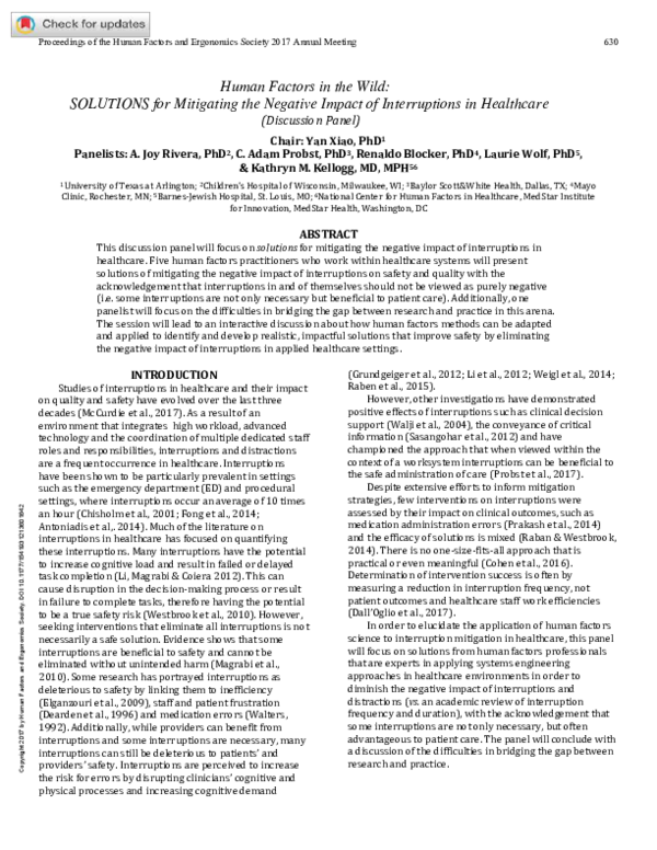 (PDF) Human Factors in the Wild: SOLUTIONS for Mitigating the Negative ...