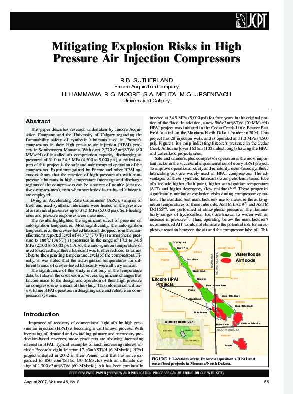 (PDF) Mitigating Explosion Risks in High Pressure Air Injection Compressors