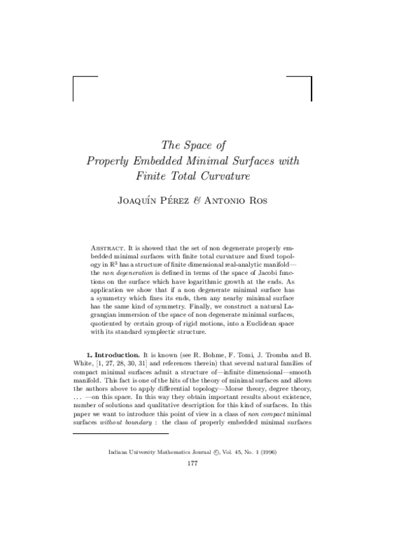 (PDF) The space of properly embedded minimal surfaces and their Fourier ...