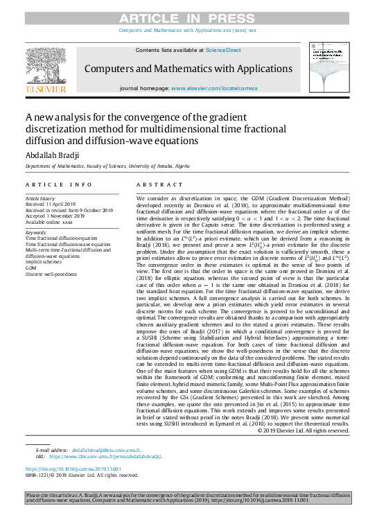 (PDF) A new analysis for the convergence of the gradient discretization method for ...