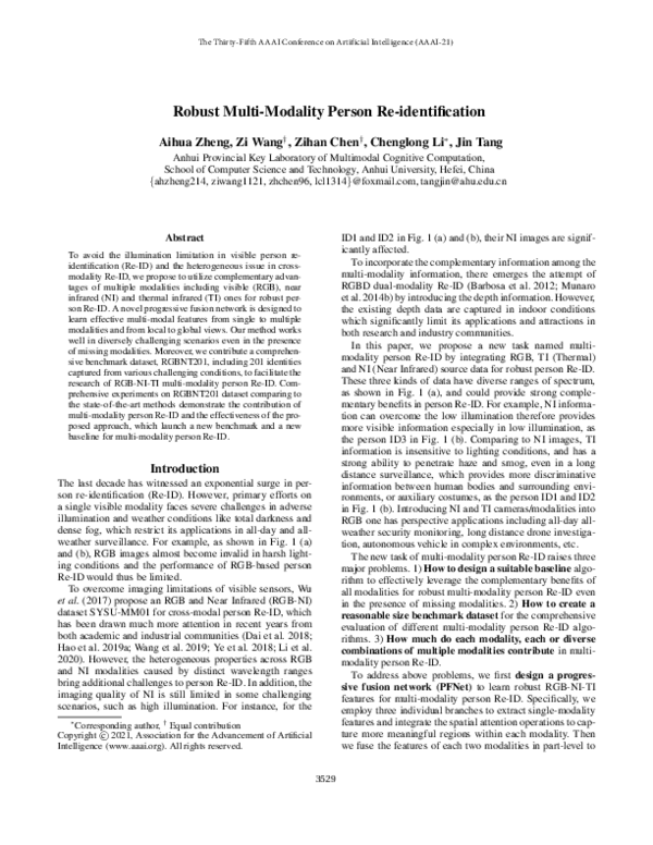(PDF) Robust Multi-Modality Person Re-identification