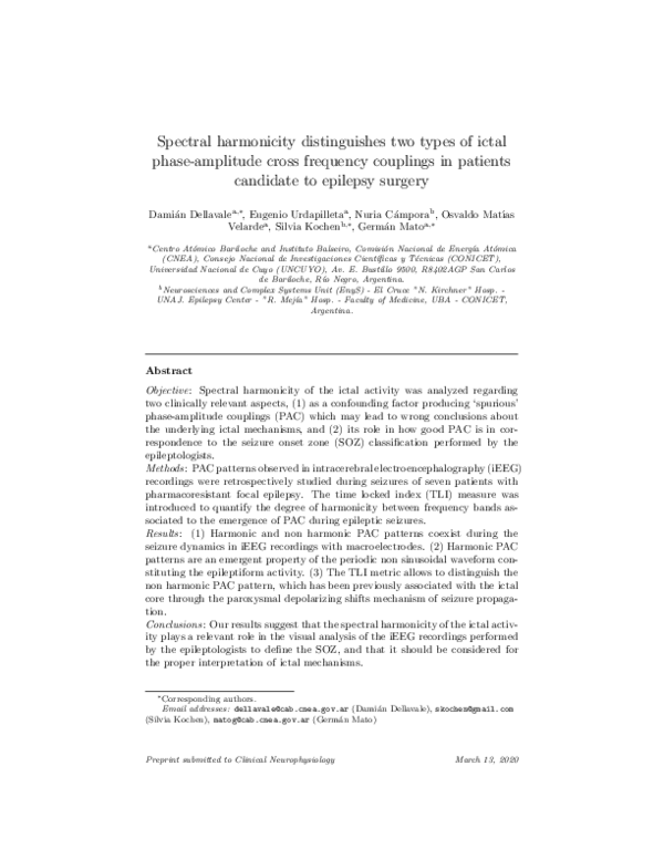 (PDF) Two types of ictal phase-amplitude couplings in epilepsy patients revealed by spectral ...