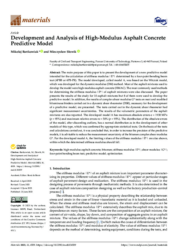 (PDF) Development and Analysis of High-Modulus Asphalt Concrete ...