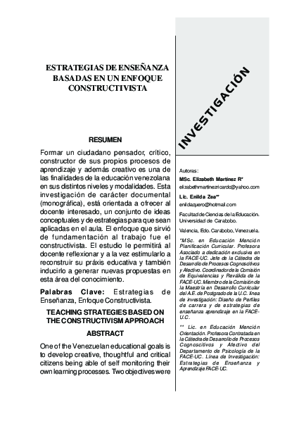 (PDF) Estrategias de enseñanza basadas en un enfoque constructivista