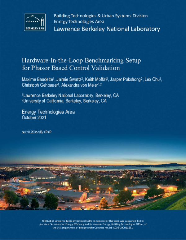 (PDF) Hardware-In-the-Loop Benchmarking Setup for Phasor Based Control Validation