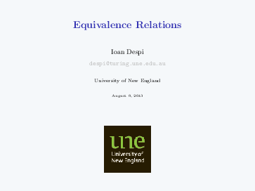 (PDF) Equivalence Relations