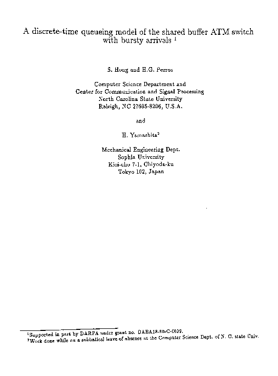 (PDF) A discrete-time queueing model of the shared buffer ATM switch with bursty arrivals ...