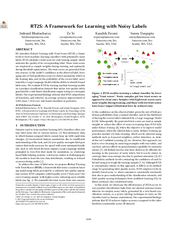 (PDF) RT2S: A Framework for Learning with Noisy Labels
