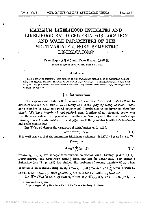(PDF) Maximum likelihood estimates and likelihood ratio criteria for ...