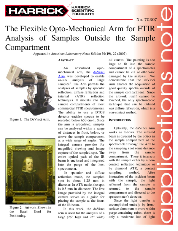 (PDF) A flexible optomechanical arm for FTIR analysis of samples ...