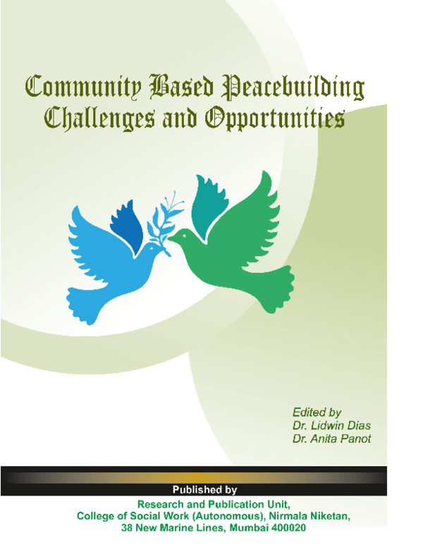 (PDF) Peacebuilding in community: An exploration of peacebuilding ...