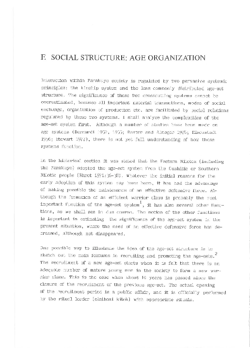 (PDF) Social Structure: Age organization