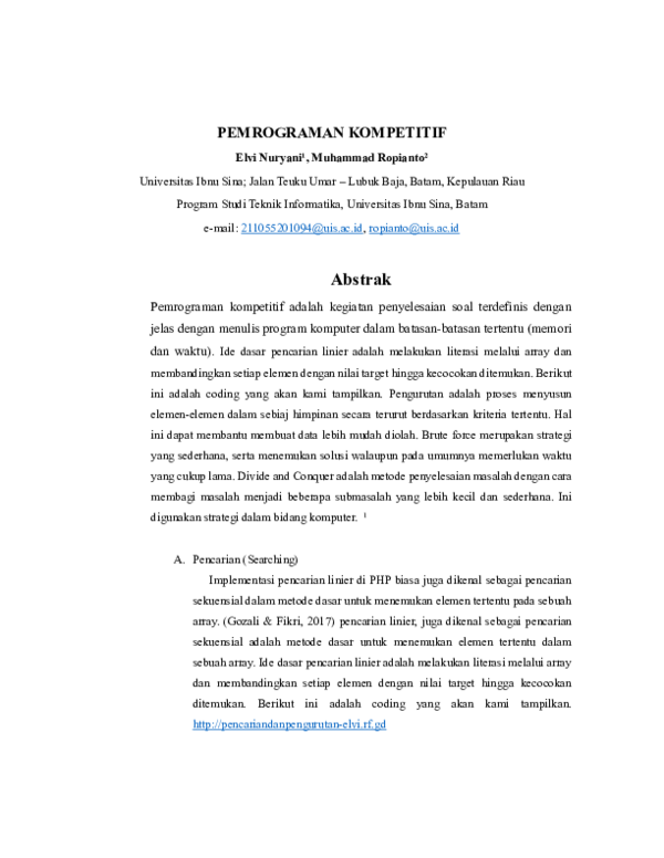 (PDF) PEMROGRAMAN KOMPETITIF KESIMPULAN