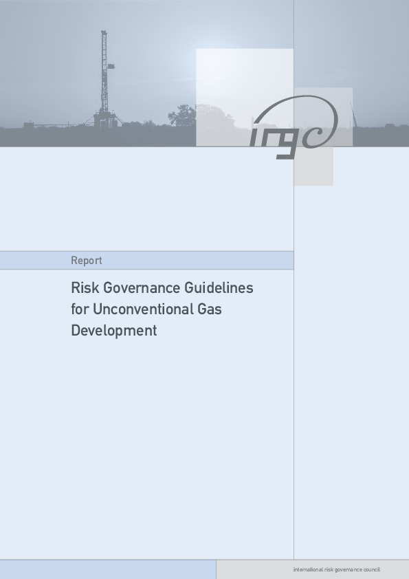 (PDF) Risk Governance Guidelines for Unconventional Gas Development ...