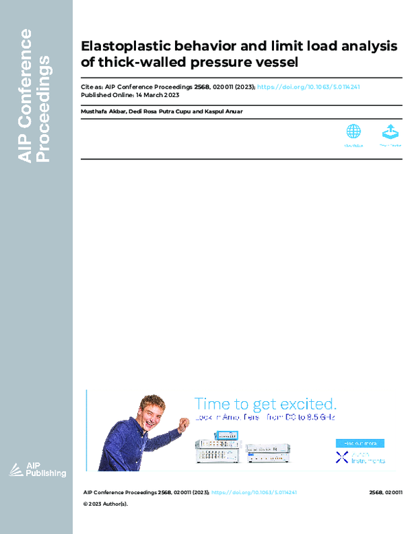 (PDF) Elastoplastic behavior and limit load analysis of thick-walled ...