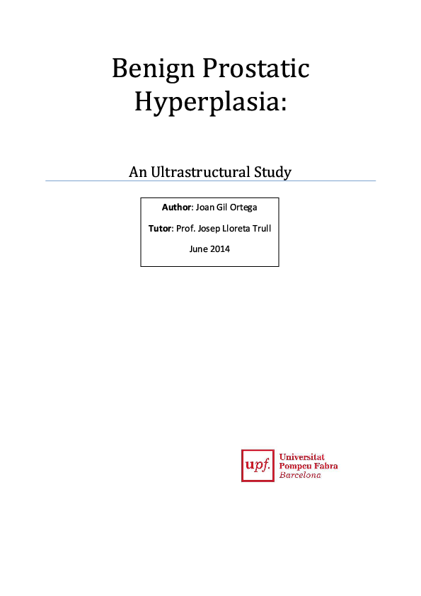 (PDF) Benign Prostatic Hyperplasia
