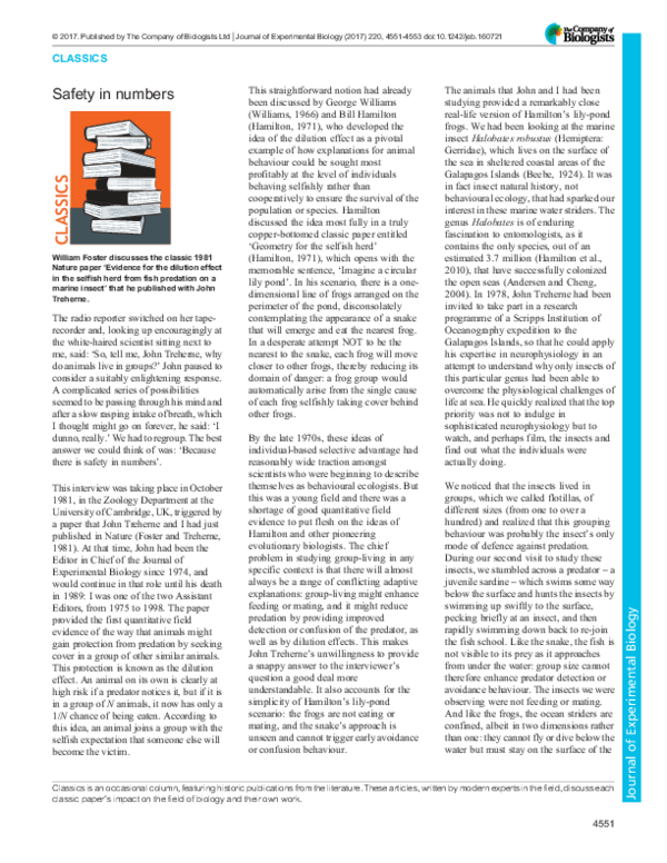 (PDF) Safety in numbers