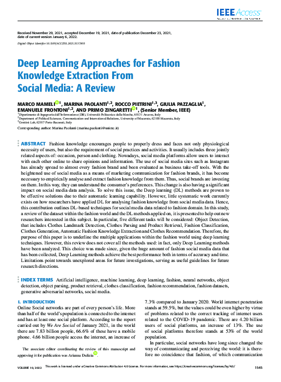 (PDF) Deep Learning Approaches for Fashion Knowledge Extraction From ...