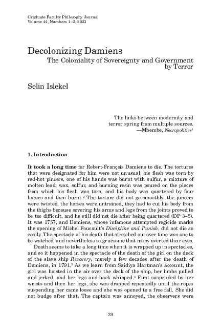 (PDF) Decolonizing Damiens GFPJ