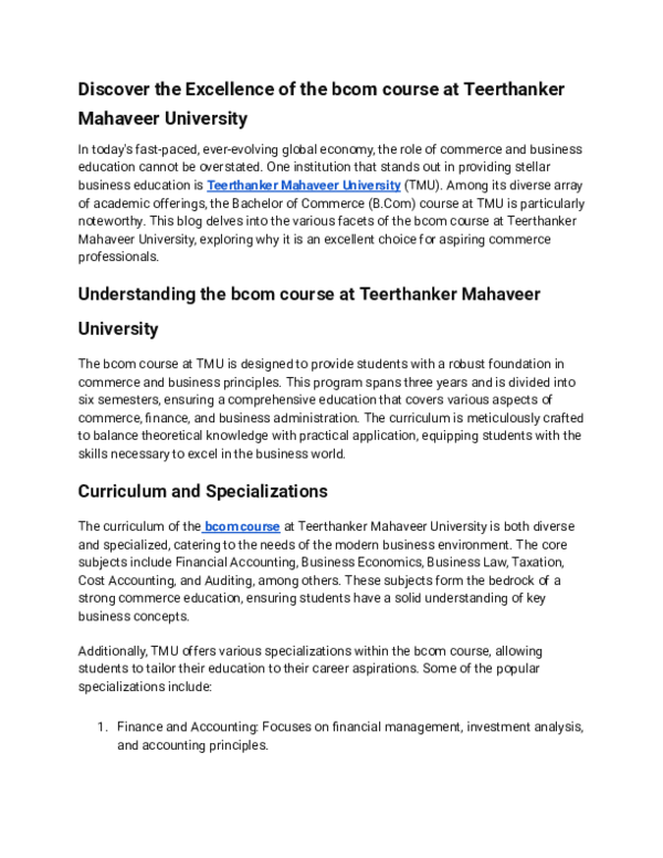(PDF) bcom course