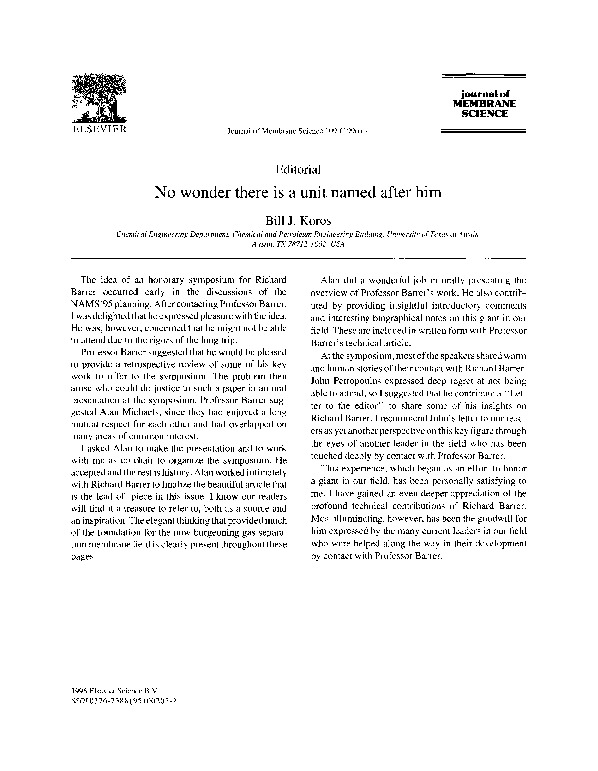 (PDF) No wonder there is a unit named after him | William Koros ...