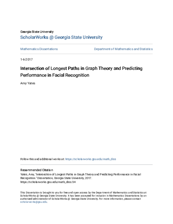 (PDF) Intersection of Longest Paths in Graph Theory and Predicting Performance in Facial ...