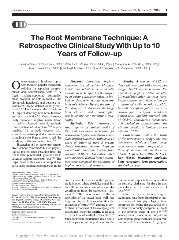 (PDF) The Root Membrane Technique