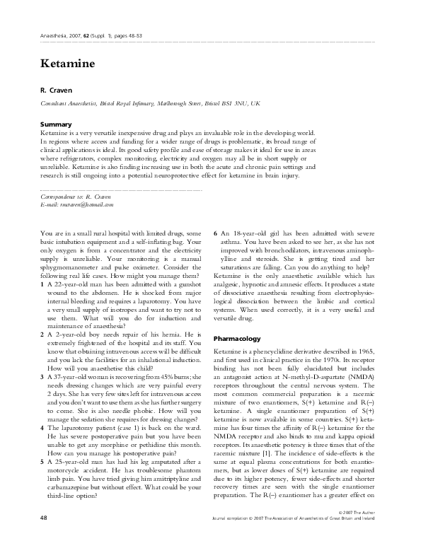 (PDF) Ketamine