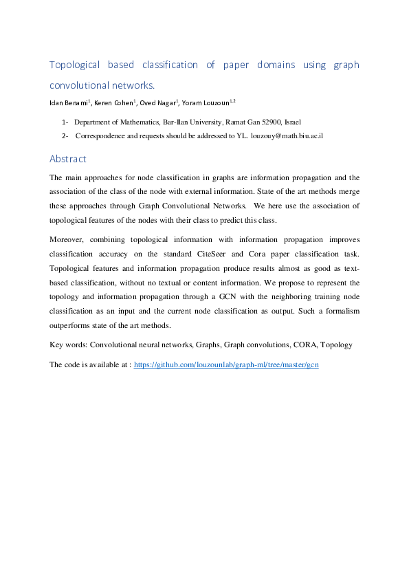 (PDF) Topological based classification of paper domains using graph ...