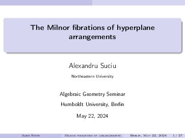 (PDF) The Milnor fibrations of hyperplane arrangements