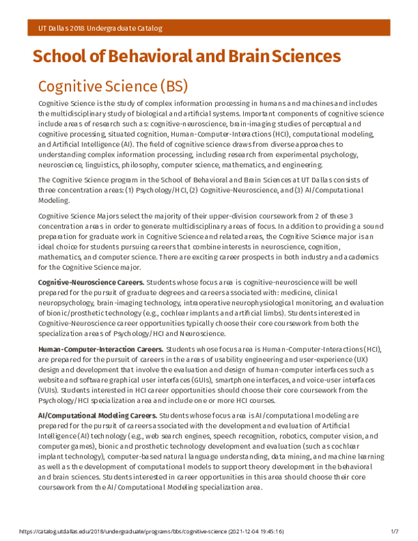 (PDF) Cognitive science
