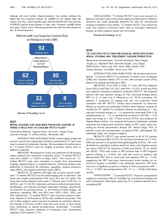(PDF) 2037 Initial Staging for High Risk Prostate Cancer: Is There a ...