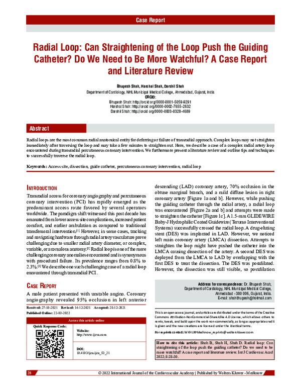 (PDF) Radial loop: Can straightening of the loop push the guiding ...