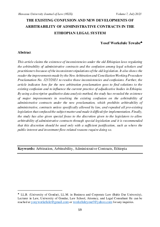 (PDF) THE EXISTING CONFUSION AND NEW DEVELOPMENTS OF ARBITRABILITY OF ...