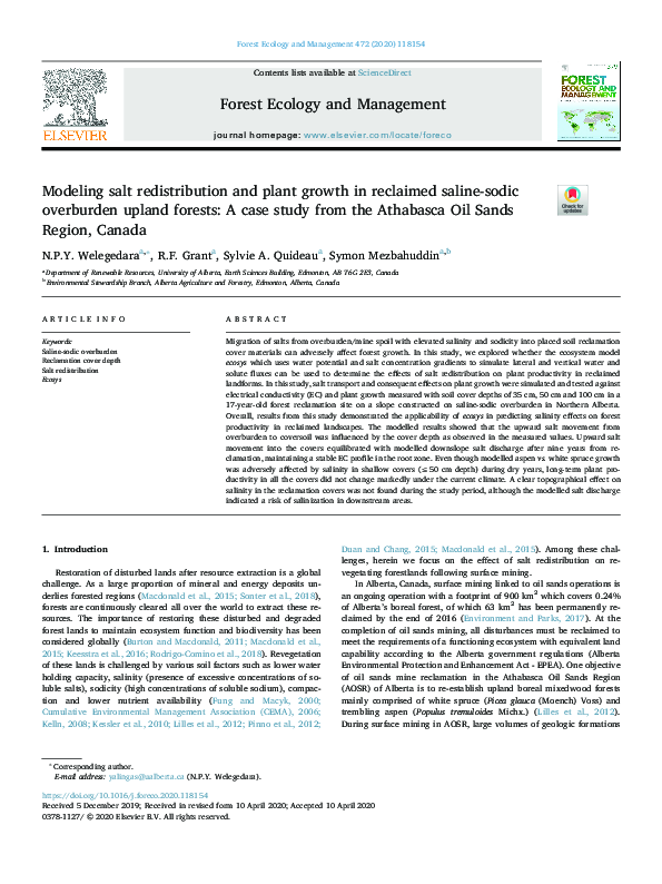 (PDF) Modeling salt redistribution and plant growth in reclaimed saline ...