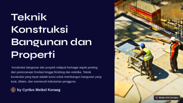 (PDF) Teknik Konstruksi Bangunan dan Properti