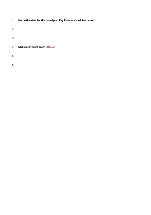 (PDF) Normative data for the redesigned Kay Pictures visual acuity test