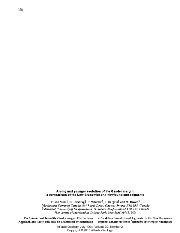 (PDF) Abstract: Arenig and younger evolution of the Gander margin: a ...