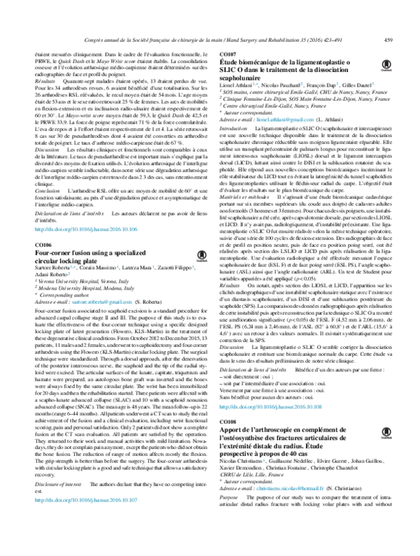 (PDF) Four-corner fusion using a specialized circular locking plate