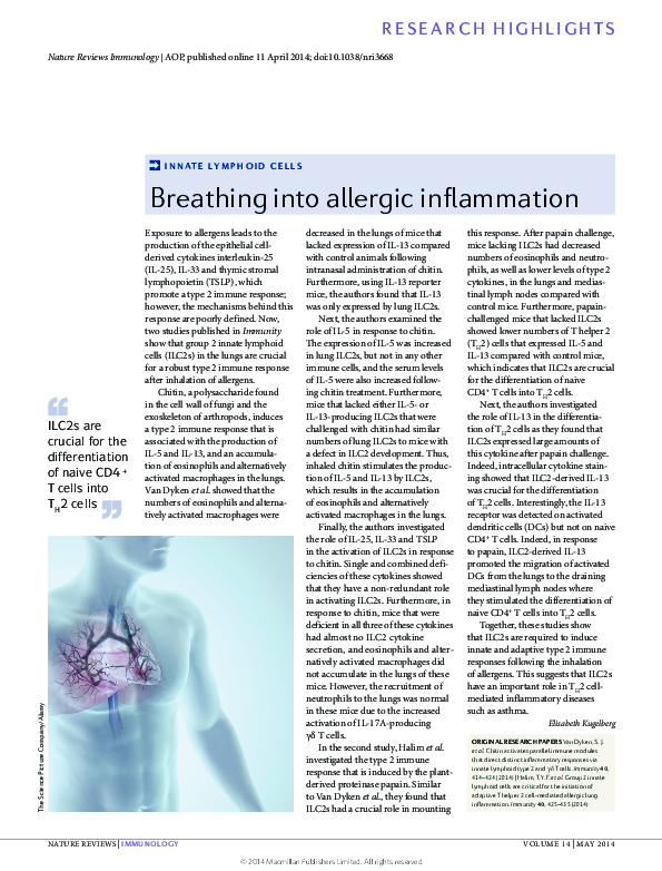 (PDF) Breathing into allergic inflammation