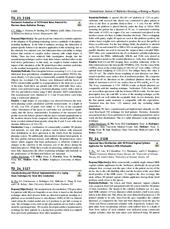 (PDF) Improved Dose Distribution with 3D Printed Vaginal Cylinder ...