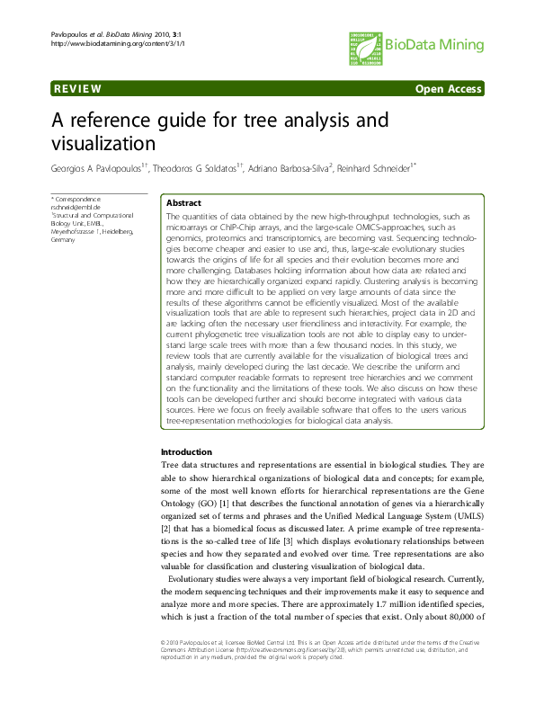 (PDF) A reference guide for tree analysis and visualization